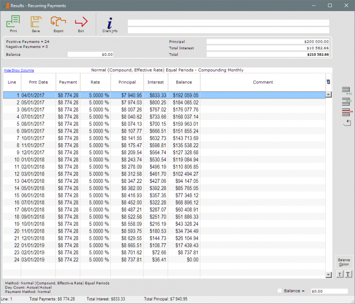 Margill Standard/Law versions: How to do an irregular payments schedule ...