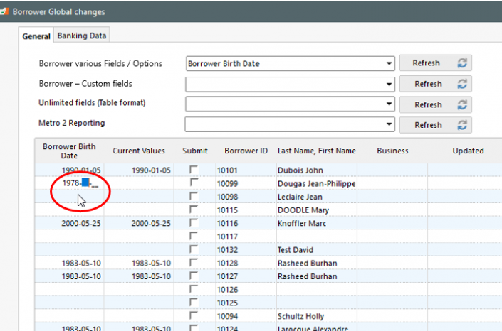 Mass data entry / Global database changes / Adding new data in the ...